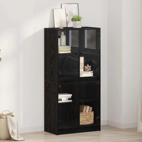 Vysoký bufet Černý dub 68 x 37 x 142 cm Kompozitní dřevo 3402631
