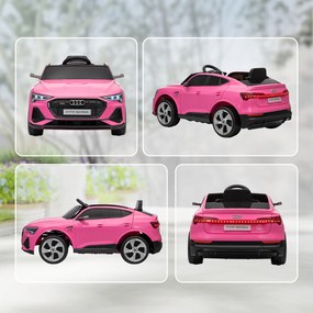 HOMCOM Elektrické dětské auto 12V, elektrické vozidlo Audi E-tron, elektrické auto s dálkovým ovládáním, bezpečnostní pás, pro děti 3-5 let