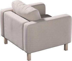 Potah na křeslo IKEA Karlstad, krátký barva béžová látka sametová