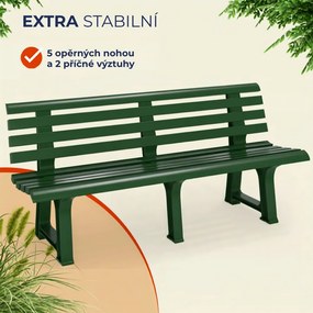 Zahradní lavice ORCHIDEA, 145x49x74cm, zelená I.P.A.E-Progarden