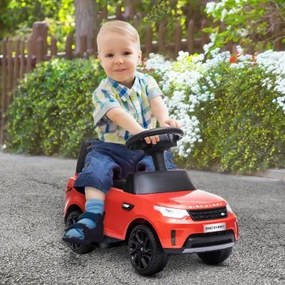 AIYAPLAY Elektrické auto pro děti s řidičským povolením Land Rover, posuvné dětské vozidlo s světlomety, klaksonem a hudbou