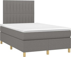 Box spring postel s matrací tmavě šedá 120x190 cm textil 3269945