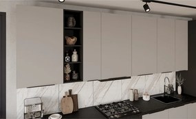 ARIA cb | horní kuchyňská skříňka 60x60 GN-72 2F (90°) rohová s policemi | 60x60 cm | černá/béžová