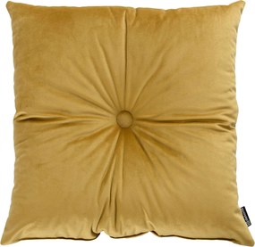 Sametový polštář Velvet s knoflíkem barva zelená látka lesklé, sametová