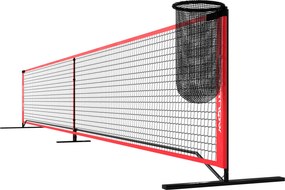 SPORTNOW Přenosná síť na pickleball – Sada 6,7m s nejvyššími standardy, včetně sítě, značkovačů, sběrače míčků a tašky pro venkovní použití