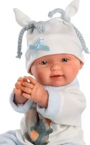 Llorens 26311 NEW BORN CHLAPEČEK - realistická panenka miminko s celov