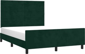 Rám postele bez matrace tmavě zelená 140 x 200 cm samet 3125821