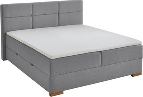 XXXLutz POSTEL BOXSPRING, 180/200 cm, šedá home24 - Postele s úložným prostorem - 000101021503