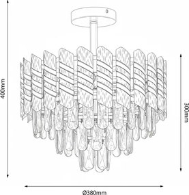 Brilagi - Přisazený lustr CRISTAL 5xE14/40W/230V pr. 38 cm