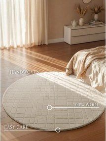 Krémový vlněný kulatý koberec ø 200 cm Kenso – Villeroy&amp;Boch