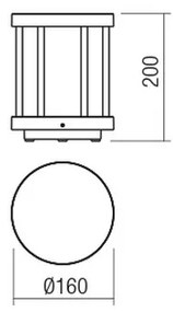 Redo 90577 - LED Venkovní lampa KALEN LED/8W/230V 3000K 20 cm IP65 antracit