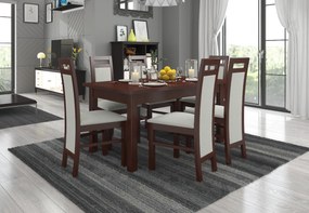 ADRK Furniture Sada stolu s židlemi RODOS 14 SE-ROD-14-DW-B037