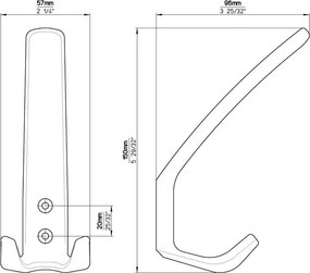 Siro Nábytkový věšák KUBO velký tmavě hnědý