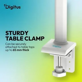 LED stolní lampička s klipem bílá / Stolní lampička / 50 cm / 1025 lm