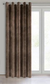 ZATEMŇOVACÍ ZÁVĚS NA KROUŽCÍCH VILLA 140X250 CM HNĚDÁ