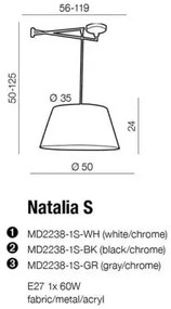 Skandinávský lustr Natalia S