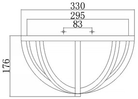 Elstead FE-ALLIER-F-LW - Stropní svítidlo ALLIER 2xE27/60W/230V dub