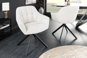Designová otočná židle Vallerina bílá