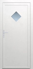 Solid Elements Vchodové dveře Brigi, 90 P, 1000 × 2100 mm, plast, pravé, bílé, prosklené