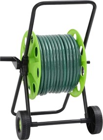 Zelený vozík s hadicovým navijákem a sadou koncovek 0,75" 30 m 3281526