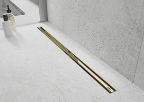 Sprchový žlab MAXMAX Mexen FLAT 360 SLIM - zlatý, 1541080