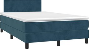 Box spring postel s matrací tmavě modrá 120 x 200 cm samet 3141177