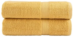 Prémiové ručníky do sprchy SOLUND 2 ks zlaté 70x140 cm 600 g/m² 137284
