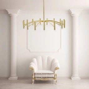 Toolight, stropní lampa 15xG9 APP1197-15CP, zlatá, OSW-01406