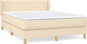 Box spring postel s matrací krémová 140x200 cm textil 3130118
