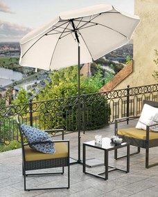 Slunečník SOLARA, Ø200 cm, béžová SongmicsHome