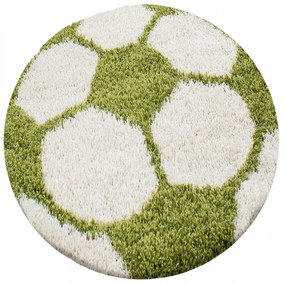 Hans Home | Dětský kusový koberec Fun 6001 green - 100x100 (průměr) kruh