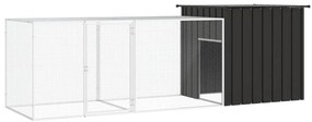 Klec pro kuřata antracitová 300 x 91 x 100 cm pozinkovaná ocel 3106452