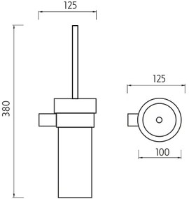 Nimco WC štětka NAVA - NA 28094W