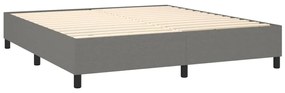 Box spring postel s matrací a LED tmavě šedá 160x200 cm textil,  3135126 HangarStore.cz
