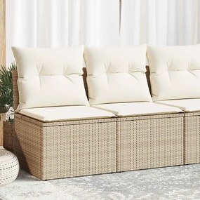 2dílná zahradní sestava s poduškami béžová polyratan akácie 3325234
