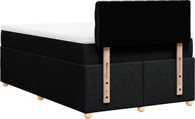 Box spring postel s matrací černá 120x200 cm textil 3286656