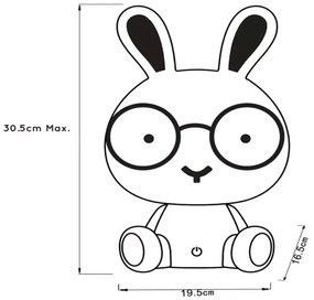 Lucide 71591/03/66 - LED Stmívatelná stolní lampa DODO LED/3W/230V králík