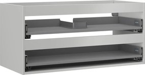 Mexen Box-A, závěsná skříňka 100 cm, 2 zásuvky, šedá matná, 91AX0-1000-470-2-62