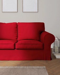 Potah na pohovku IKEA  Ektorp 3-místná, rozkládací STARÝ MODEL PIXBO barva červená látka pletený vzor