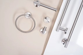 Rea Modern, koupelnový věšák na ručník 26,5cm, 6610a, broušená ocel, REA-98014