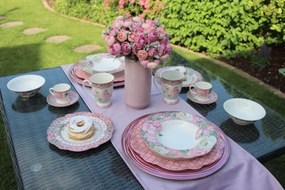 Romantic Rose porcelánové šálky s podšálky 2-set