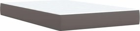 Box spring postel s matrací šedá 120x190 cm umělá kůže 3285203