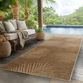 Ayyildiz, Kusový koberec Timber 1403 brown - na ven i na doma, 80x150, hnědá, chodba / předsíň