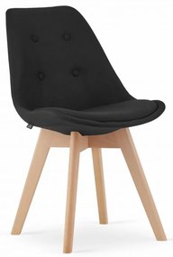 modernHOME Sada židlí NORI samet 4 ks. Černá model_3400_4-NORI-TJUY23
