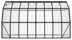 vidaXL Skleník s podkladovým rámem antracitový 12,63 m² hliník