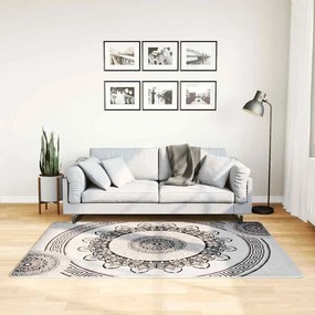 Koberec pratelný 120 x 180 cm černý a šedý 337984