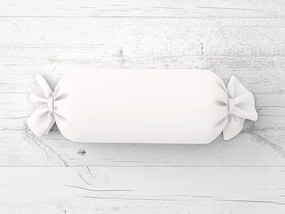 Biante Polštář válec bonbon Rongo RG-032 Krémově bílý 15x40 cm