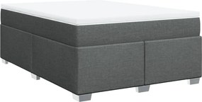 Box spring postel s matrací tmavě šedá 140x200 cm textil 3285138