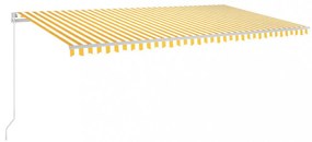 Ručně zatahovací markýza s LED světlem 600x350 cm Dekorhome
