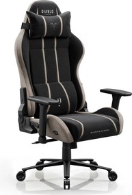 Látková herní židle černo-béžová King Size: Diablo X-One 2.0 Camel Black